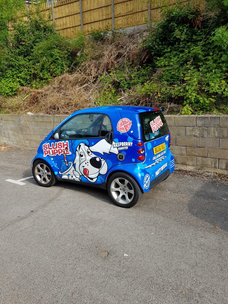 Smart car graphics High Wycombe - Slush Puppie - A Wise Signs